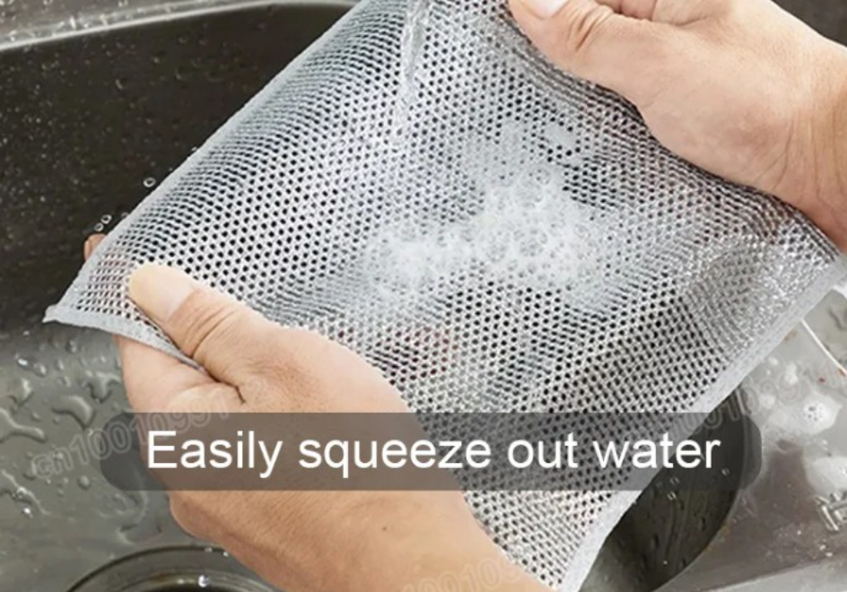 Wenbo Steel Wire Cleaning Cloth Mesh Rag Non-Stick Pots and Bowls ...