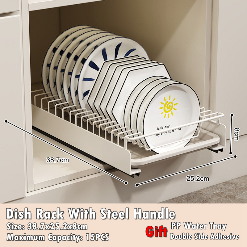 Smooth Sliding Kitchen Cabinet Rack Pull Out Dish Drying Drawer With ...