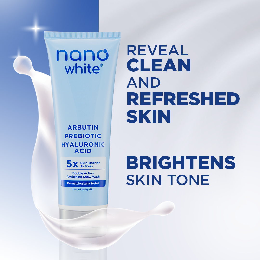 Nanowhite Double Action Awakening Snow Wash Cleanser 100ml | Shopee ...
