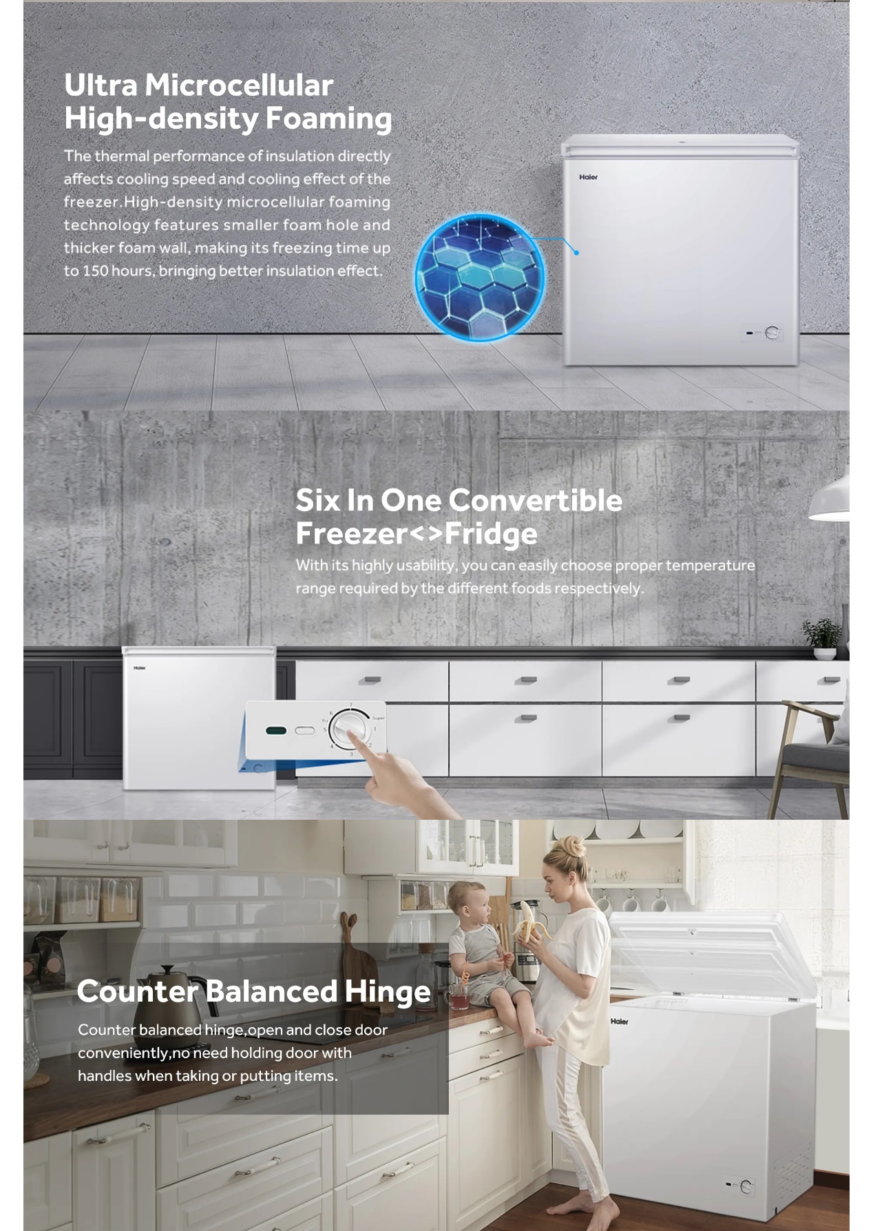 Haier Chest Freezer 142L Net Peti Freezer Murah Deep Freezer Peti Sejuk ...