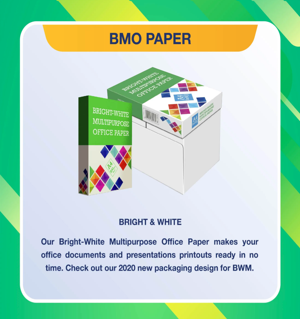 Bright-White A4 Multipurpose Office Paper 70gsm 2500 Sheets (5 Reams ...