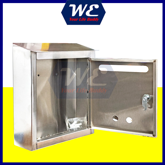Stainless Steel Letter Box Keyable / Wall Mounted Solid Letter Box Peti ...