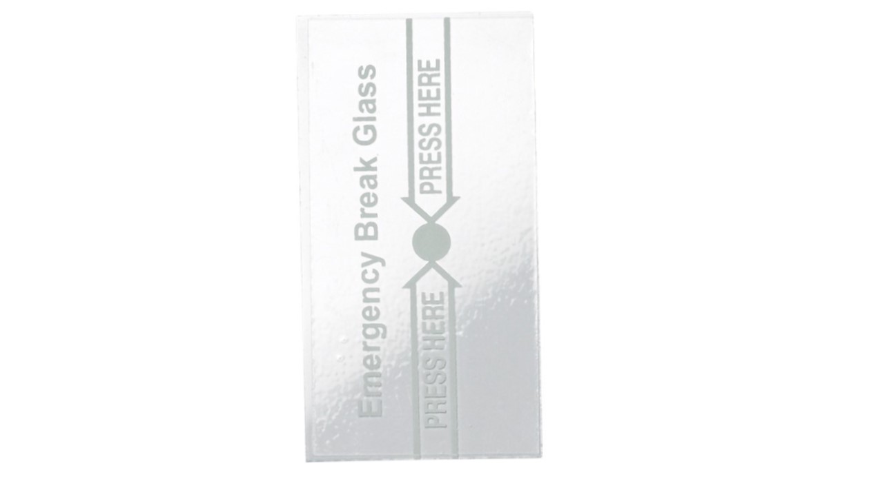 Emergency Break Glass Replacement Glass 7.5cm L x 4cm H Easy to Replace ...