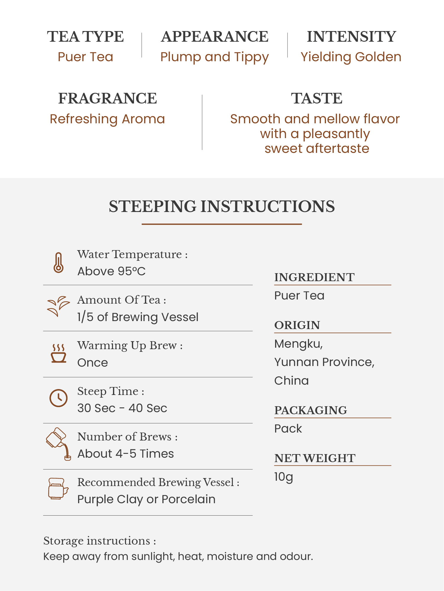 Purple Cane Yun Shu Wang Green Puer Tea Year 2023 Mengku (10g) 紫藤 云树王 普洱青饼 2023年 勐库（10克 ...