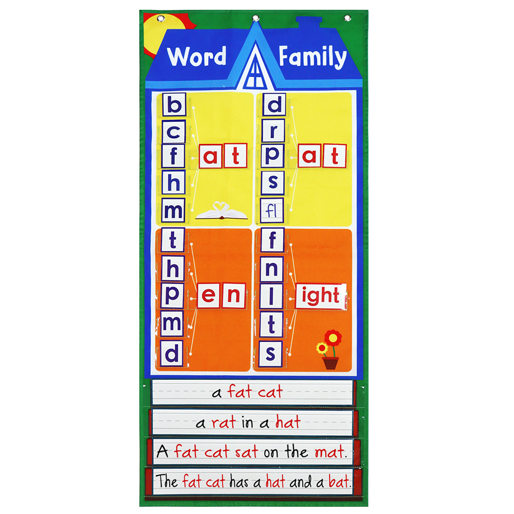 Word Wall Chart Felt Montessori Board Busy Learning Book Toy Calendar ...