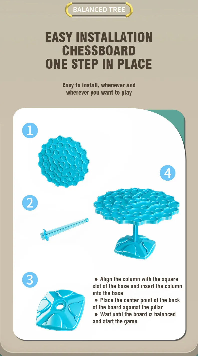 GOOGOO BIRD Balanced Tree Game Toy Board Train Balance and ...