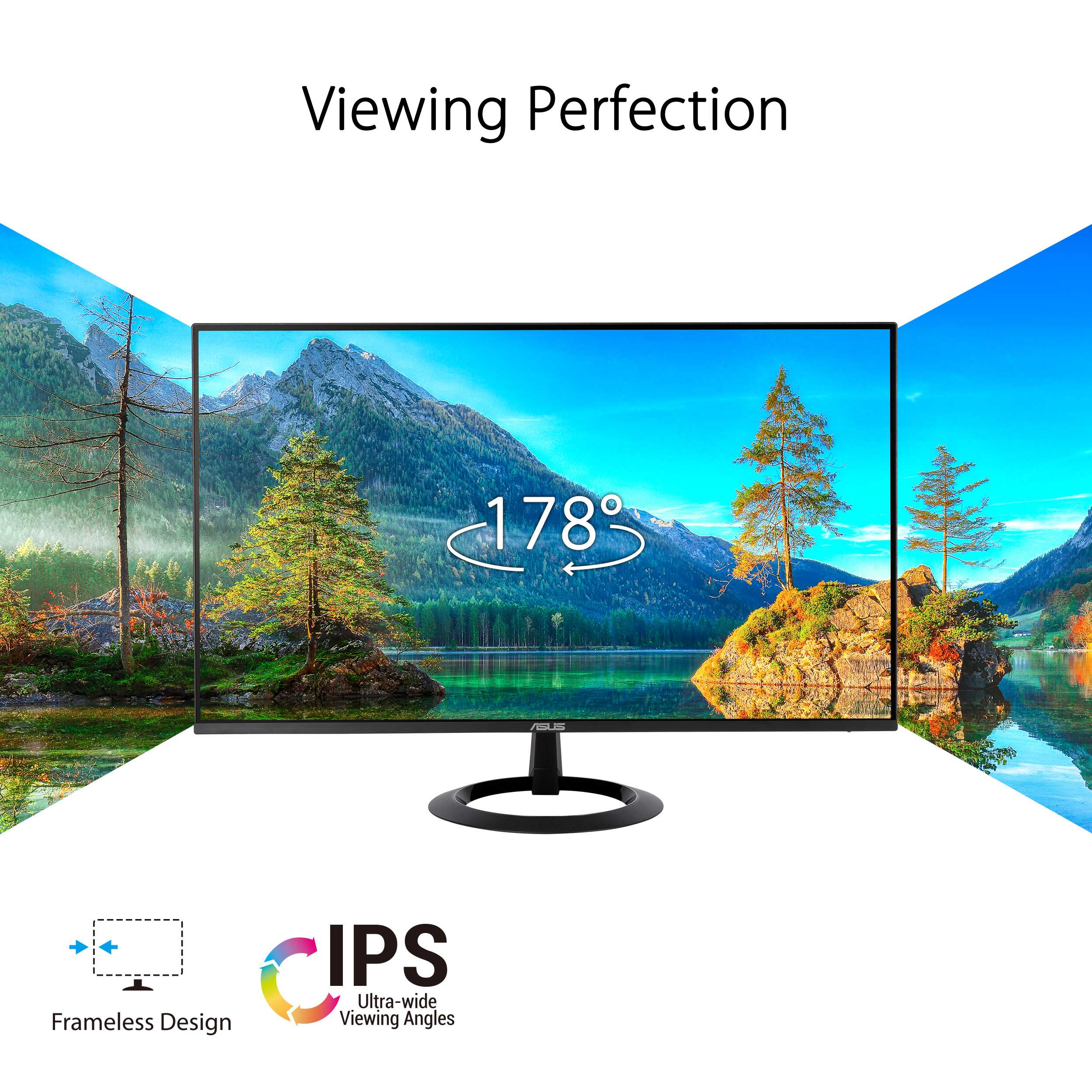 ASUS VZ24EHF Eye Care Ultra Slim Gaming Monitor – 24-inch, IPS, Full HD ...