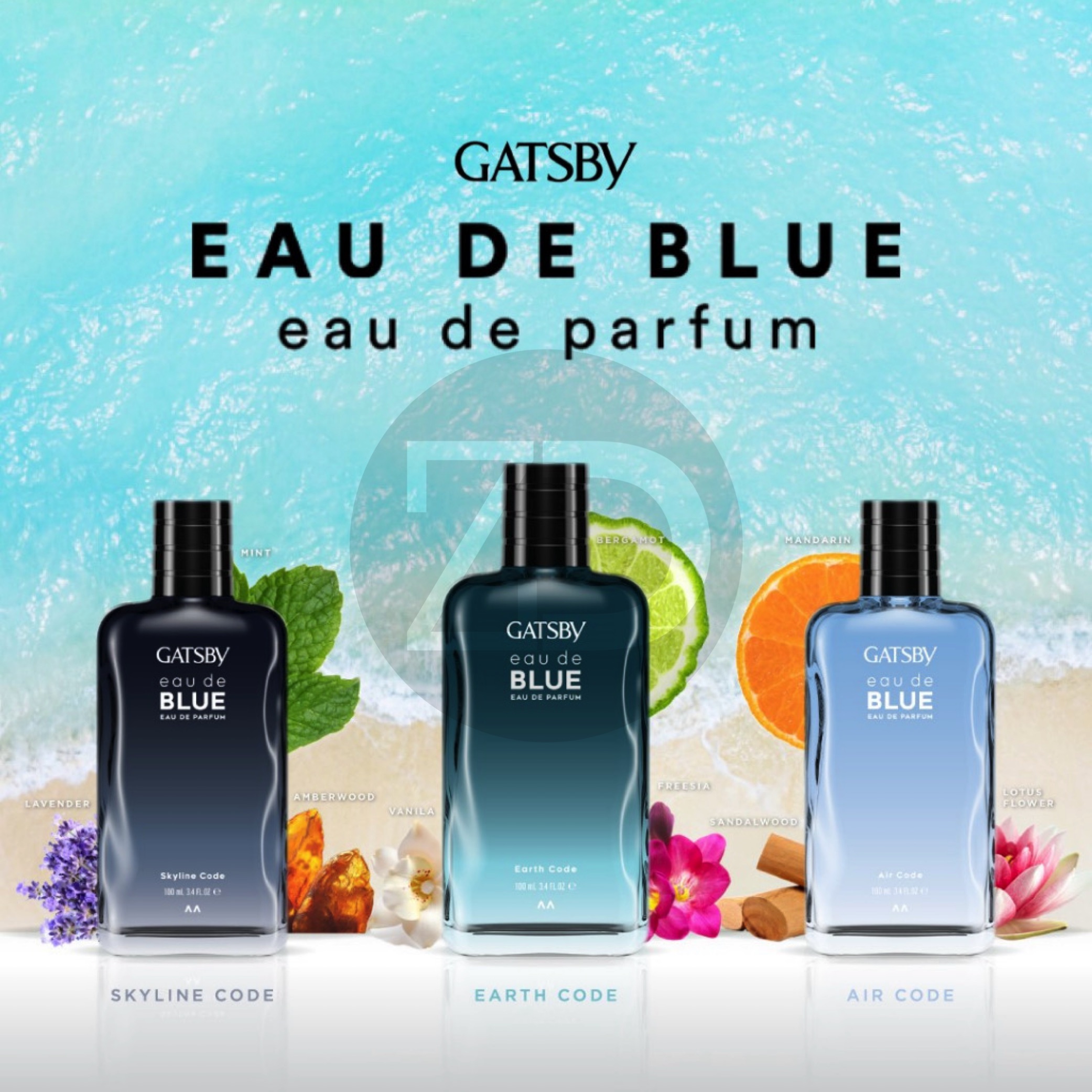 GATSBY Men Perfume EDP 100ml BLUE & BOLD Series (6 Variants: Moon/Star ...