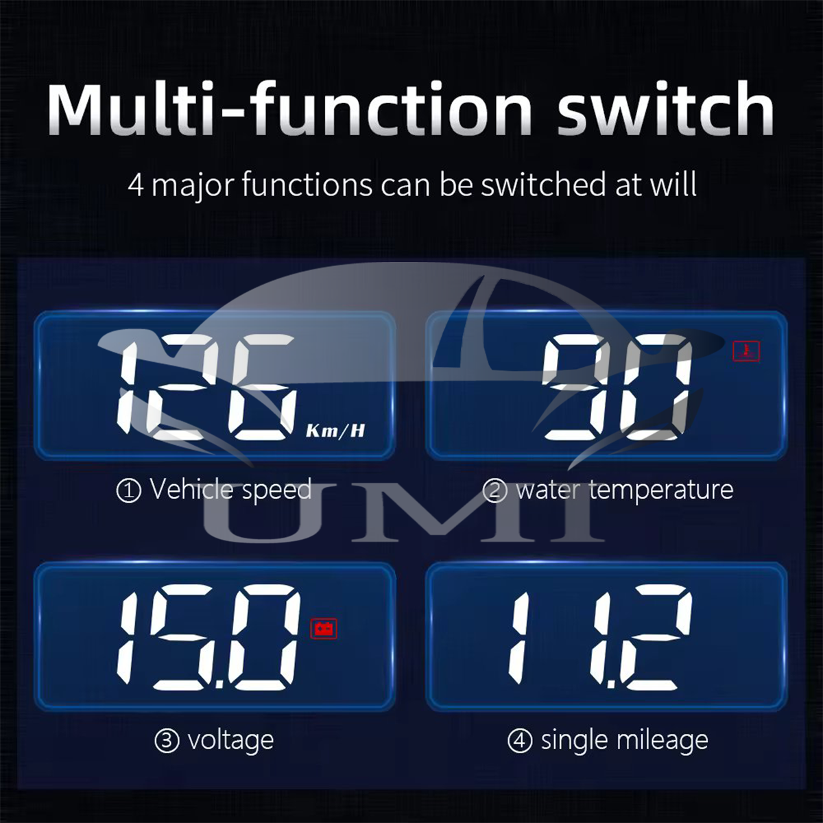 Car Windshield Reflective Head Up Display OBD Meter Display Speed ...