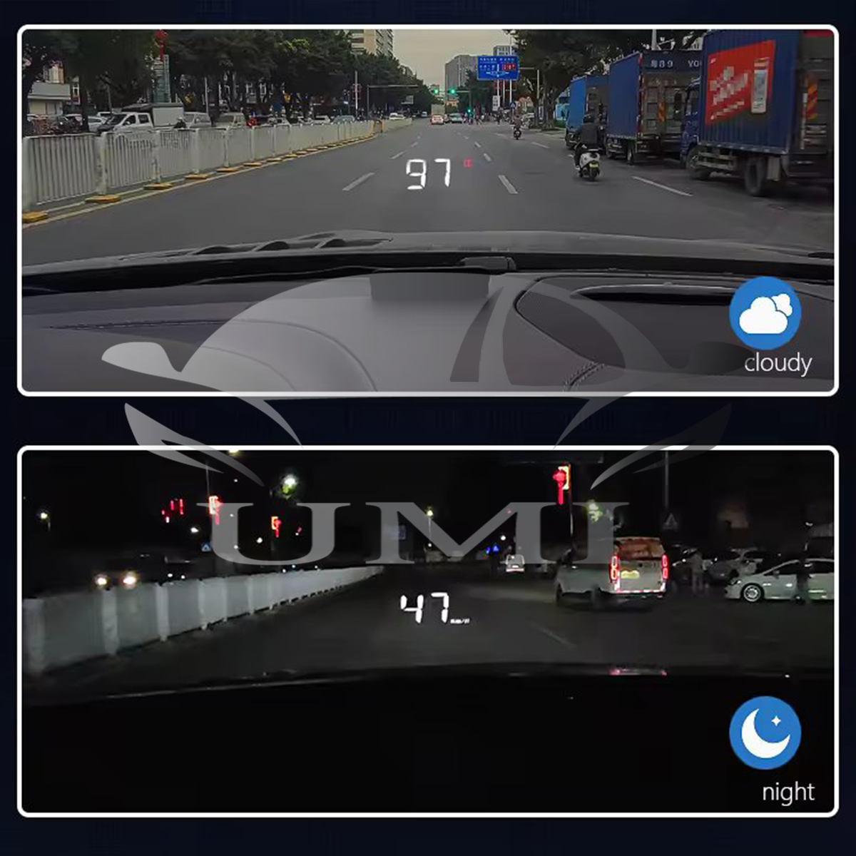 Car Windshield Reflective Head Up Display OBD Meter Display Speed ...