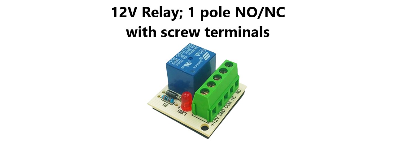 Wired Burglar Alarm 12V DC Relay 1 Pole NO / NC with Screw Terminals ...