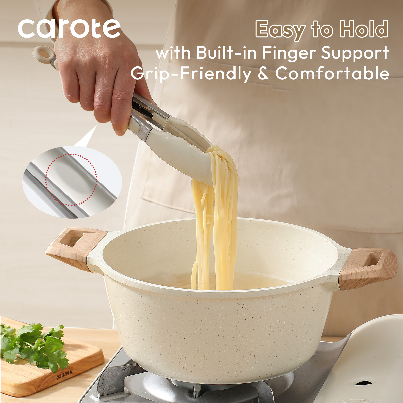 CAROTE 4PCS Utensils Kitechen Tools Silicone Heat Resistant Kitchen ...