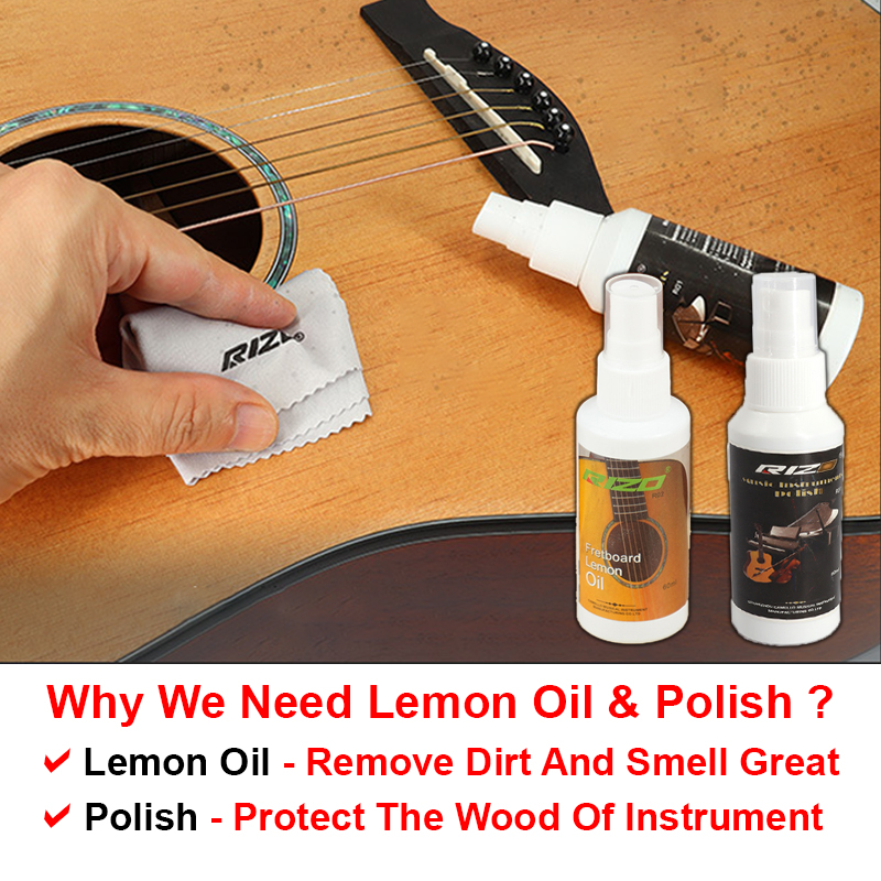 Guitar LEMON OIL & POLISH Guitar Kit for FRETBOARD All Musical ...