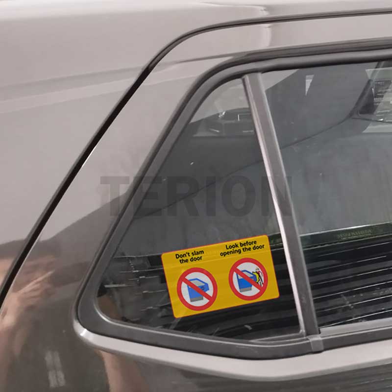 2 Keping Pelekat Kalis Air Amaran Pintu Kereta | Car Door Warning Sign ...