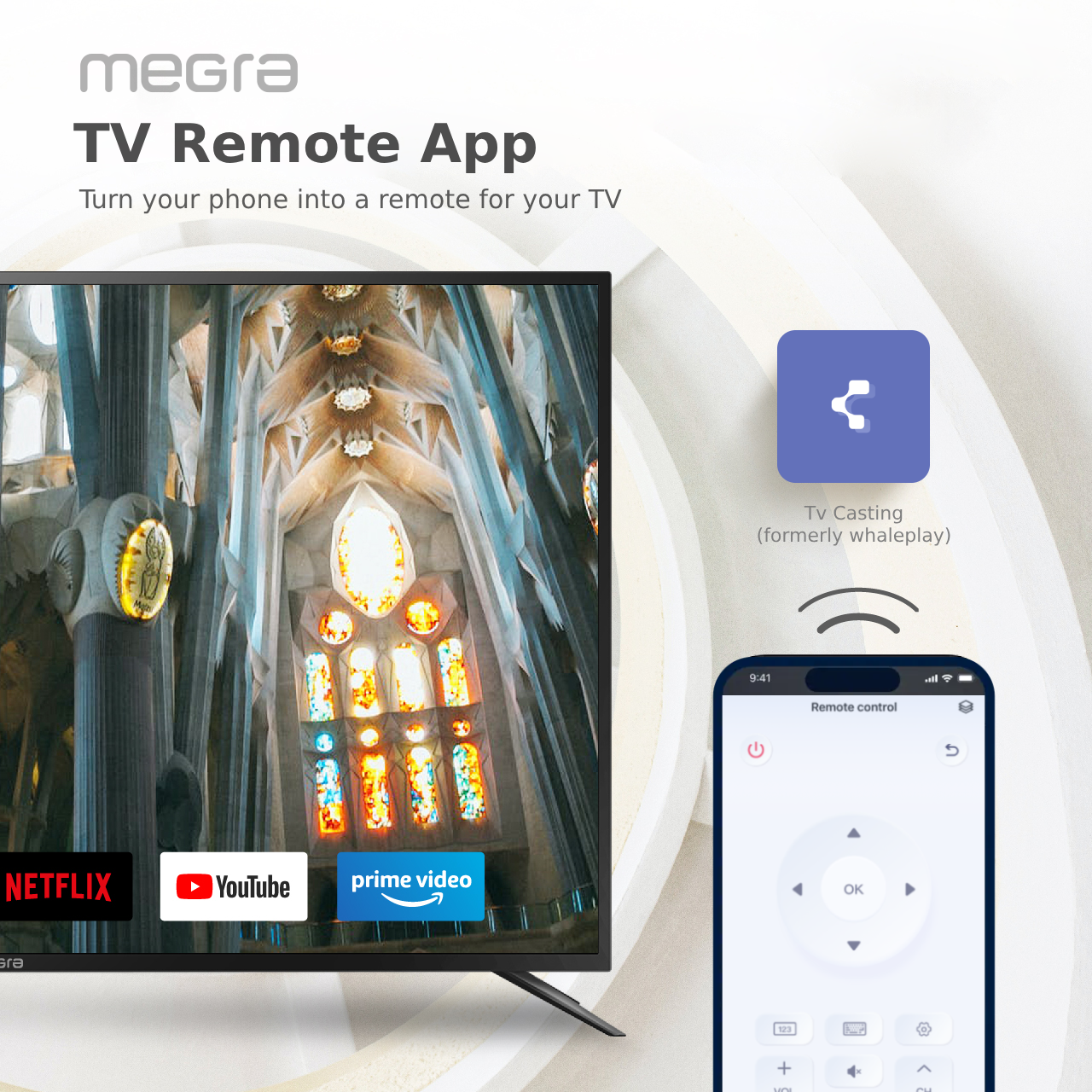 Megra TV 70 Inch QLED Smart TV 4K UHD Netflix Certified TV Smart ...