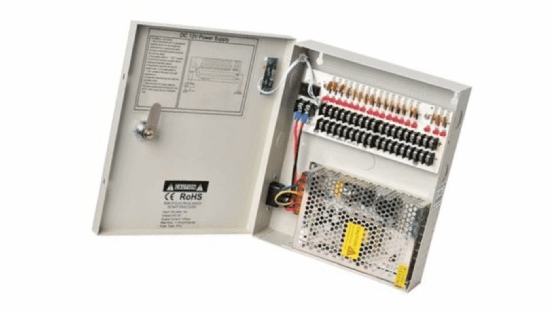 Centralized CCTV Power Supply 12V 20A 18 Way 18 Channel Individual ...