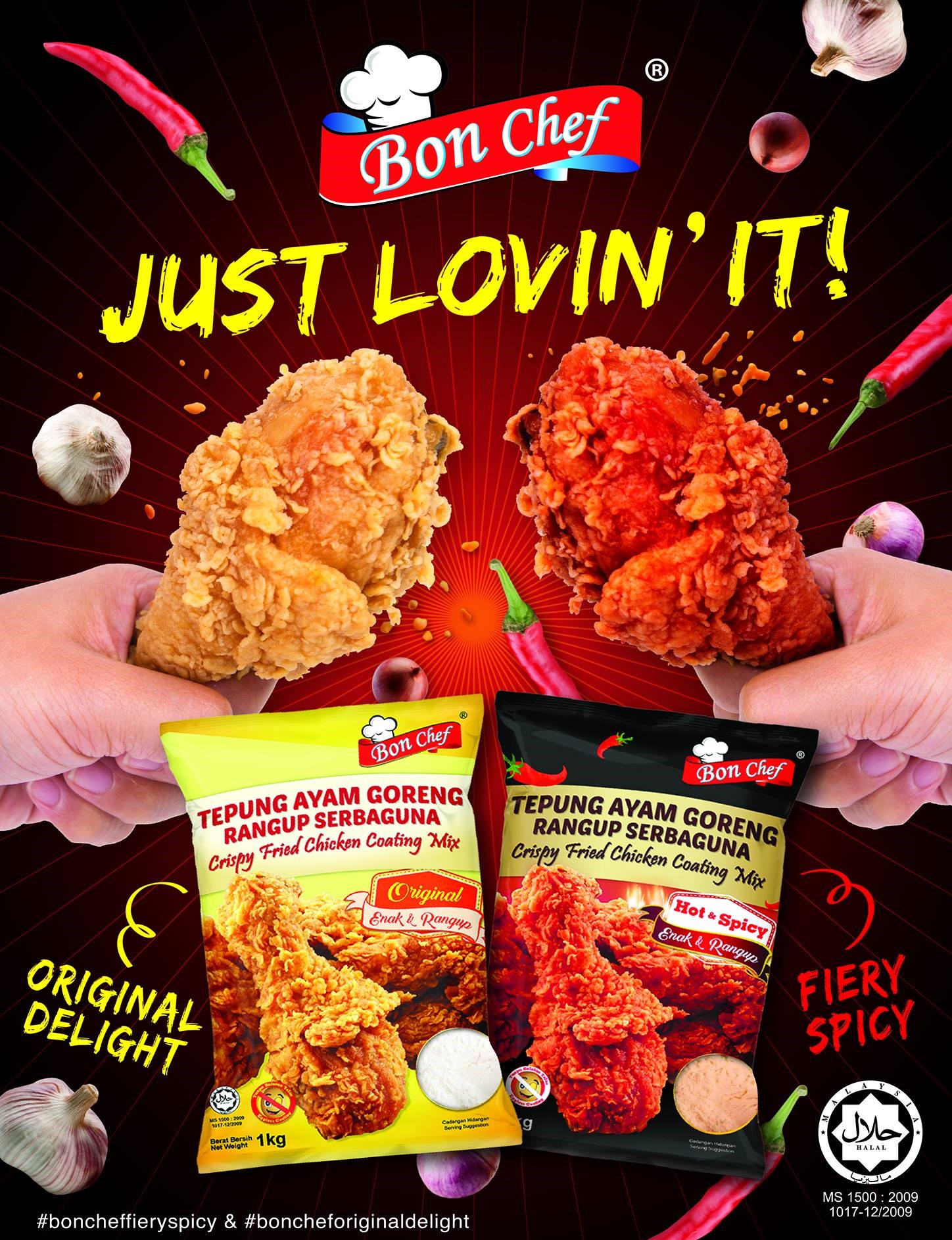 BON CHEF Tepung Goreng Ayam Bon Chef Tepung Goreng Ayam Spicy Tepung ...