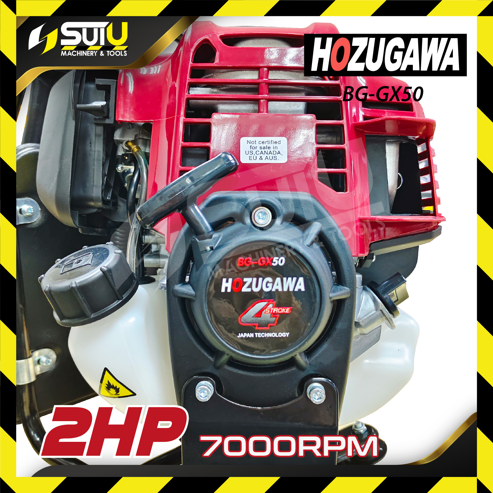 HOZUGAWA GX50 / BG-GX50 47.9CC 4-Stroke Backpack Brush Cutter / Mesin ...