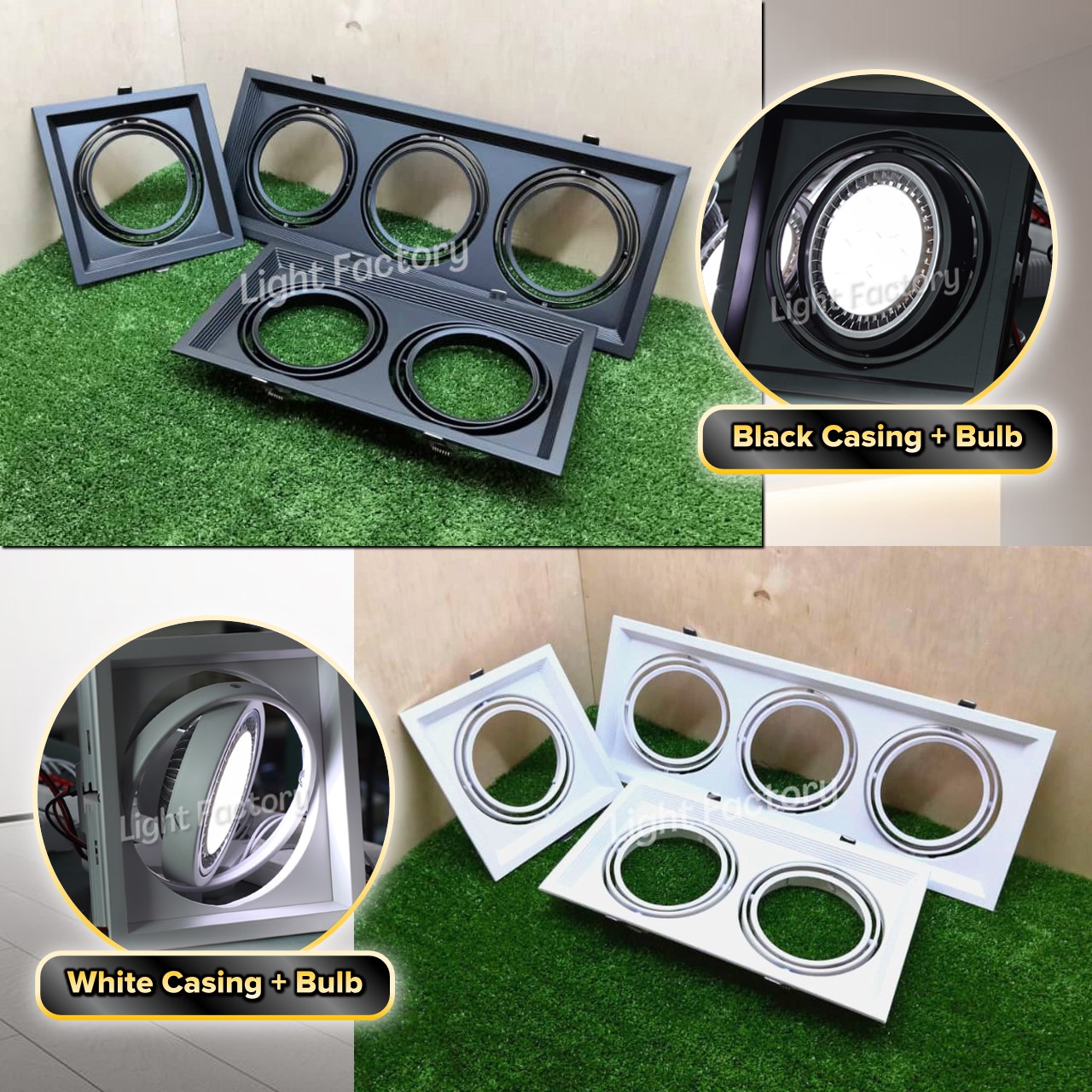 LED AR111 Downlight Casing Black/White AR111 Fitting Single Head ...