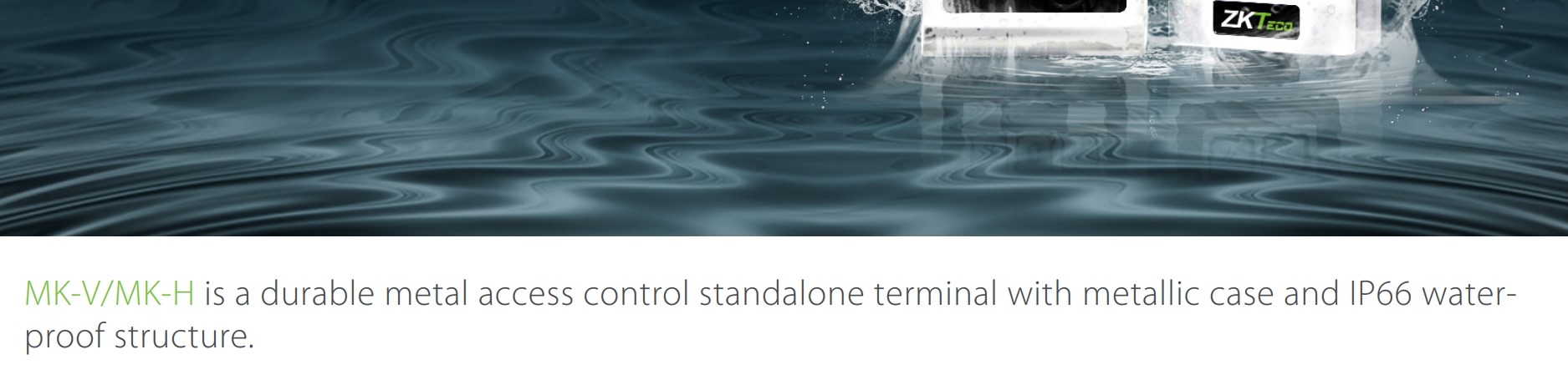 ZKTeco Weatherproof IP66 Outdoor Standalone Door Access Control Keypad Password RFID EM ID Card ...