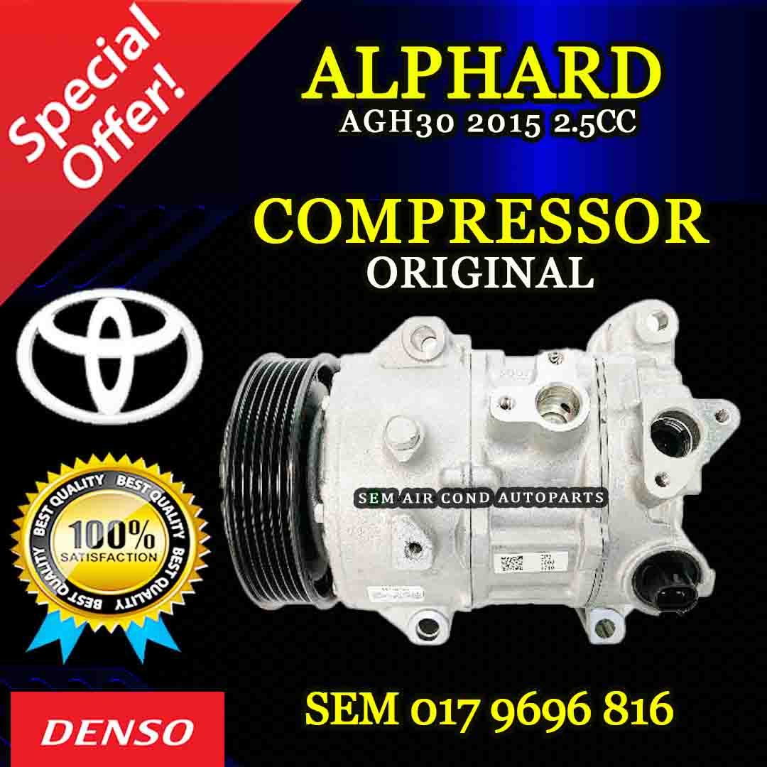 TOYOTA ALPHARD AGH30 2015-2022 YEAR 2.5CC ORIGINAL DENSO COMPRESSOR ...