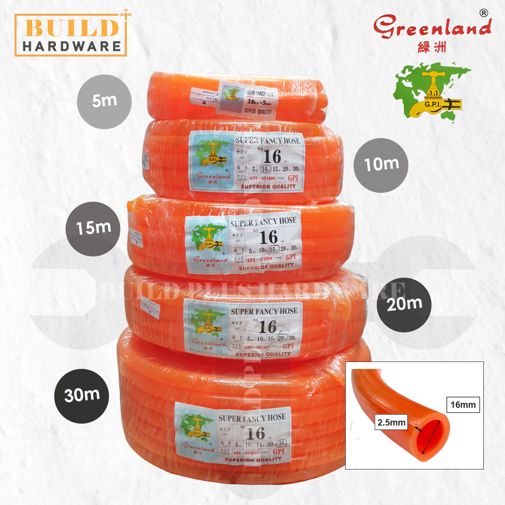 GREENLAND 5m/10m/15m/20m/30m x 2mm/2.5mm/3mm Super Fancy Hose 007/GPI ...