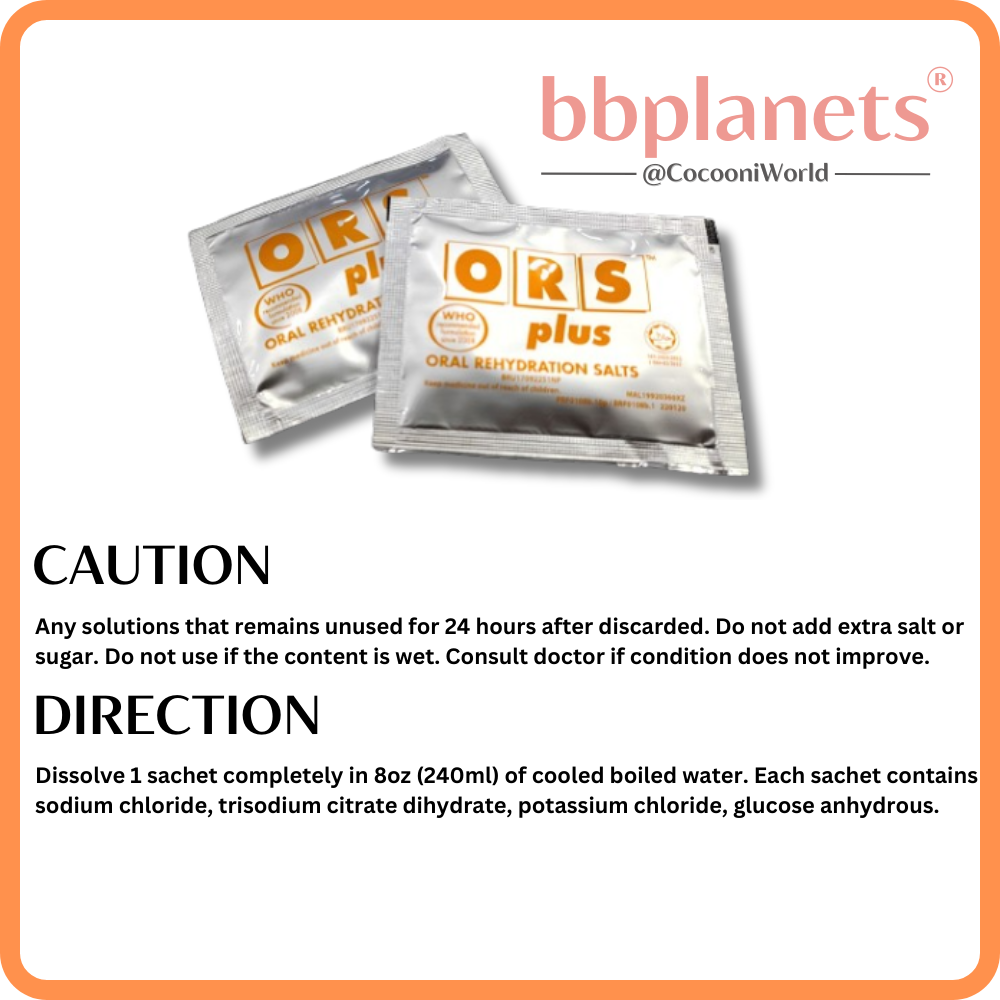ORS Oral Rehydration Salts (Orange) ORS B PLUS (Normal) 50sachet ...
