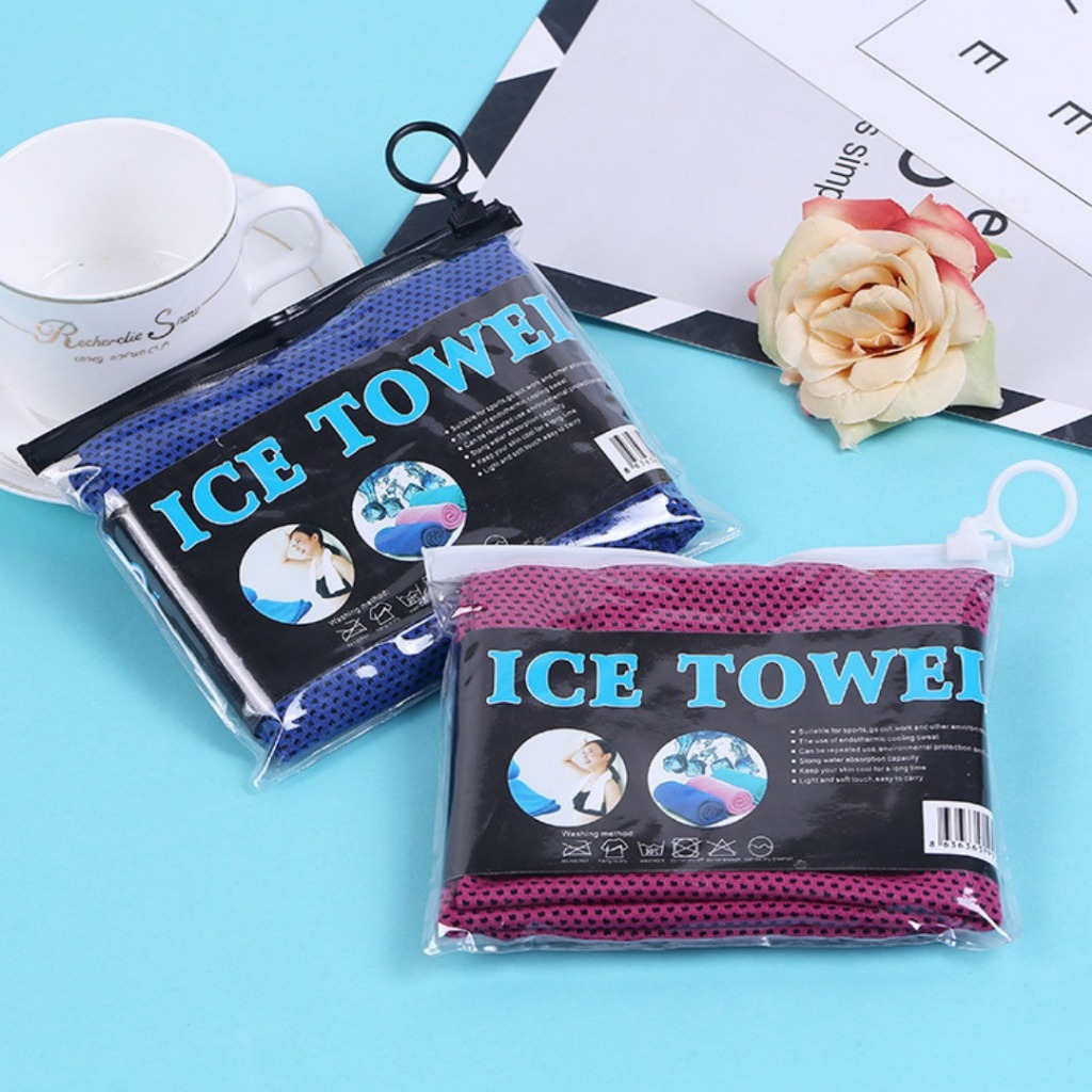 Microfiber ICE Cooling Towel Quick Dry Gym Yoga Sweat Beach Swimming ...