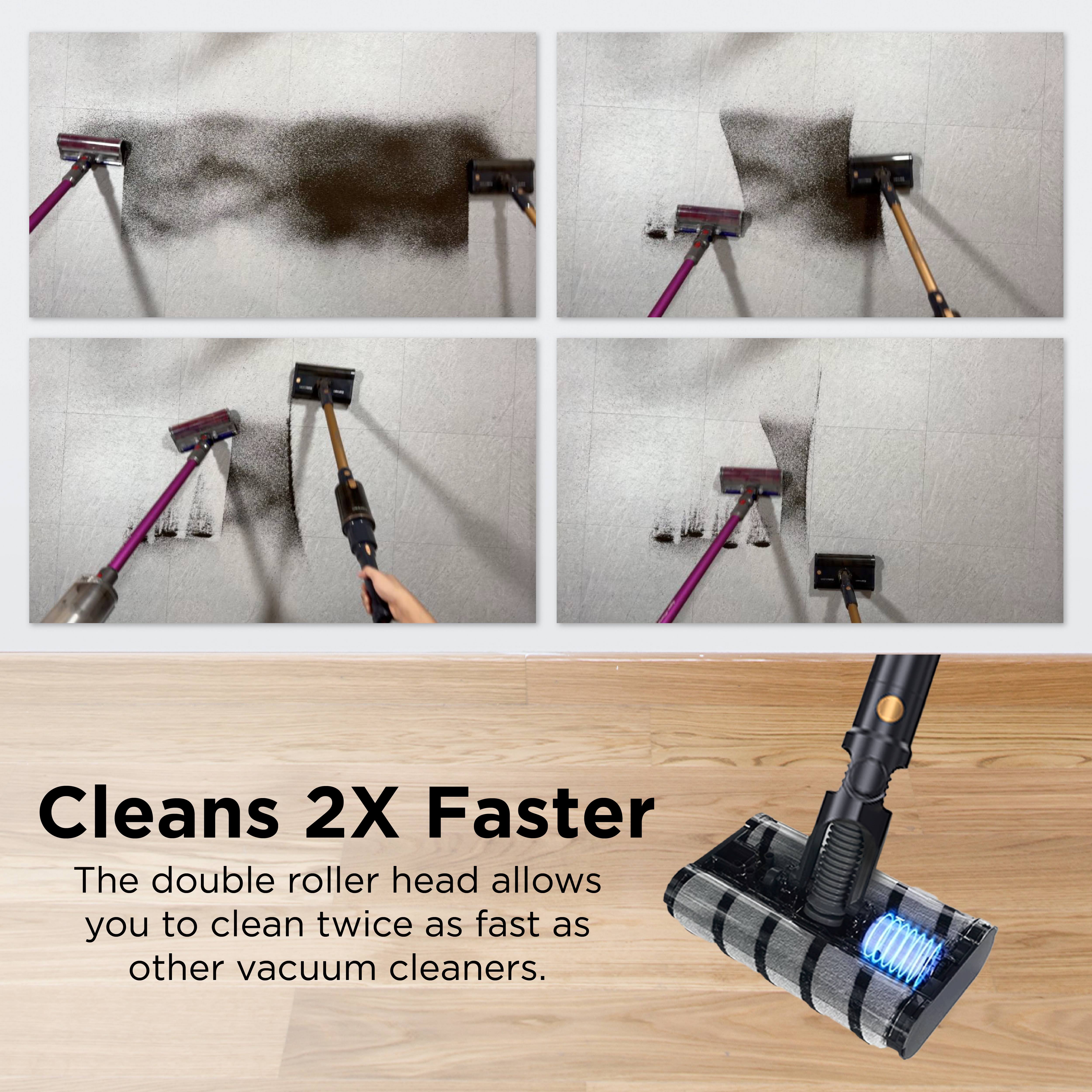 Corvan G8 Slim Cordless Vacuum Cleaner | Double-Brush| 360° super ...