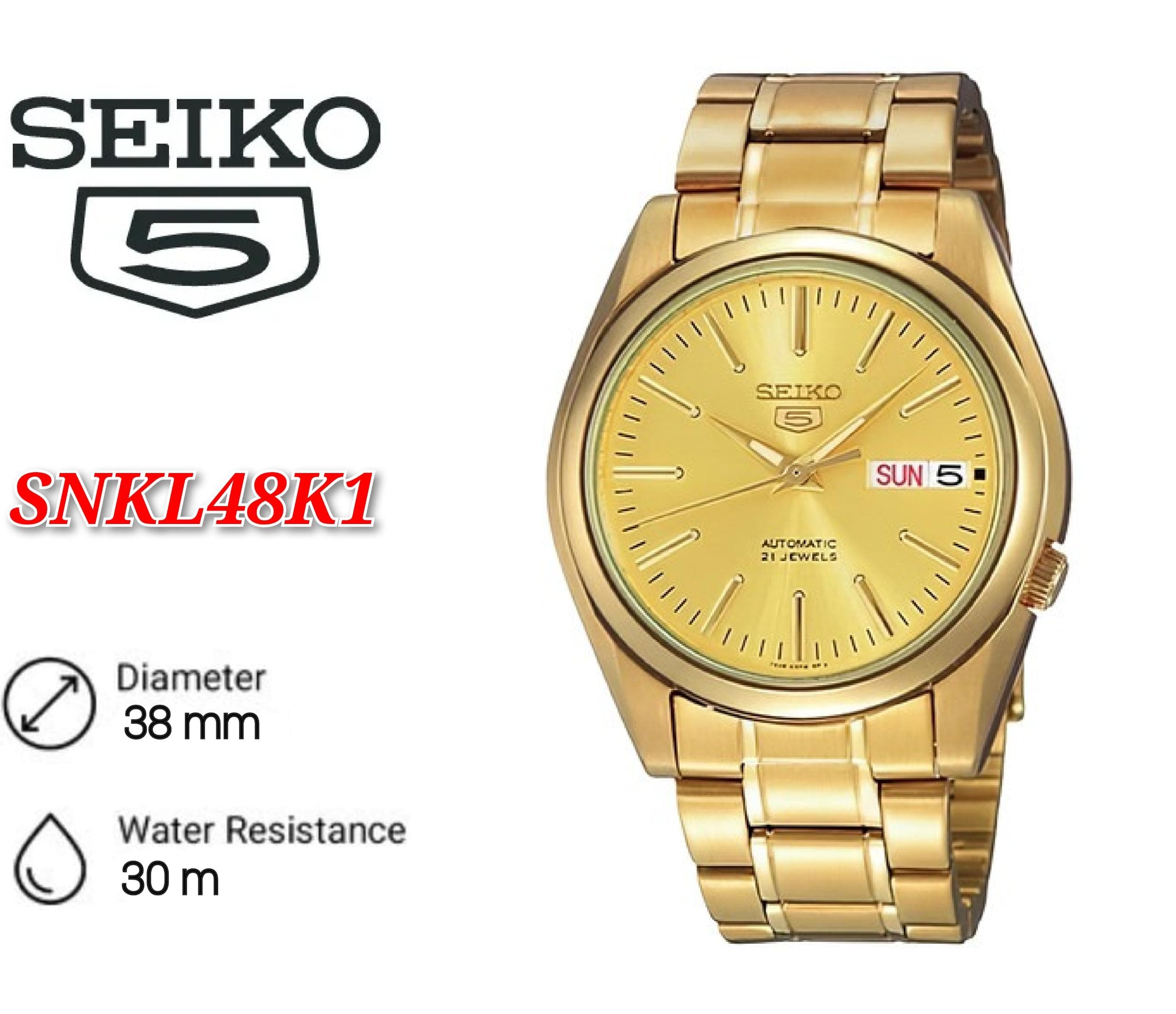 Seiko 5 Automatic SNKL48K1 Men's Watch | Shopee Malaysia