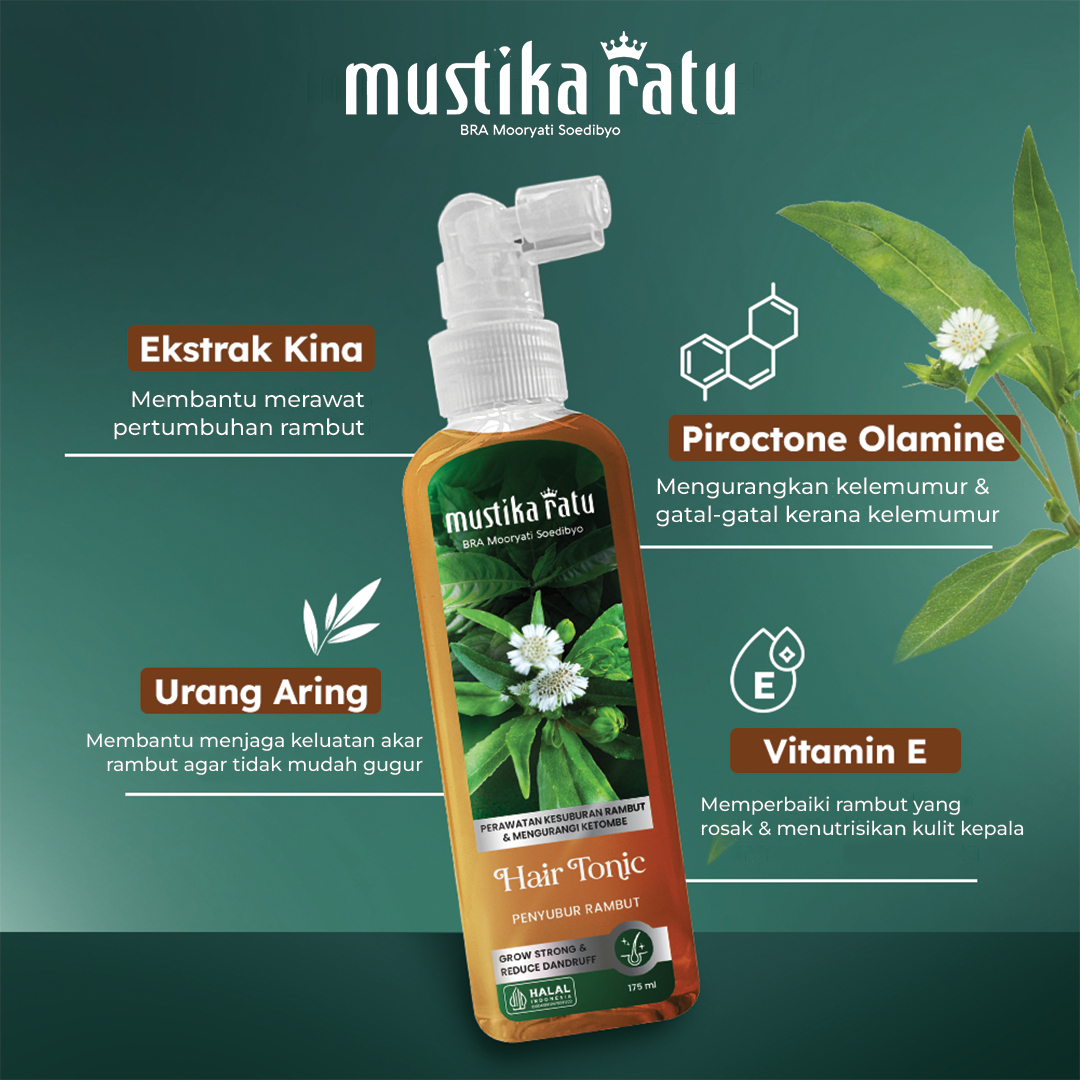 Mustika Ratu Hair Tonic for Hair Growth & Dandruff Treatment (175ml) | Shopee Malaysia