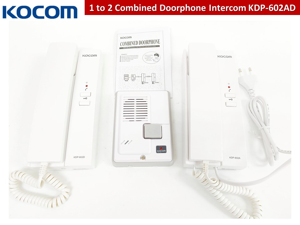 KOCOM Korea 1 to 2 Door Phone System / Combined Doorphone Intercom KDP-602AD | Shopee Malaysia