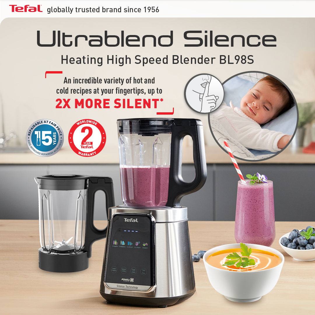 Tefal 2000W Ultrablend Silence High Speed Smart Blender Cooker (Hot ...