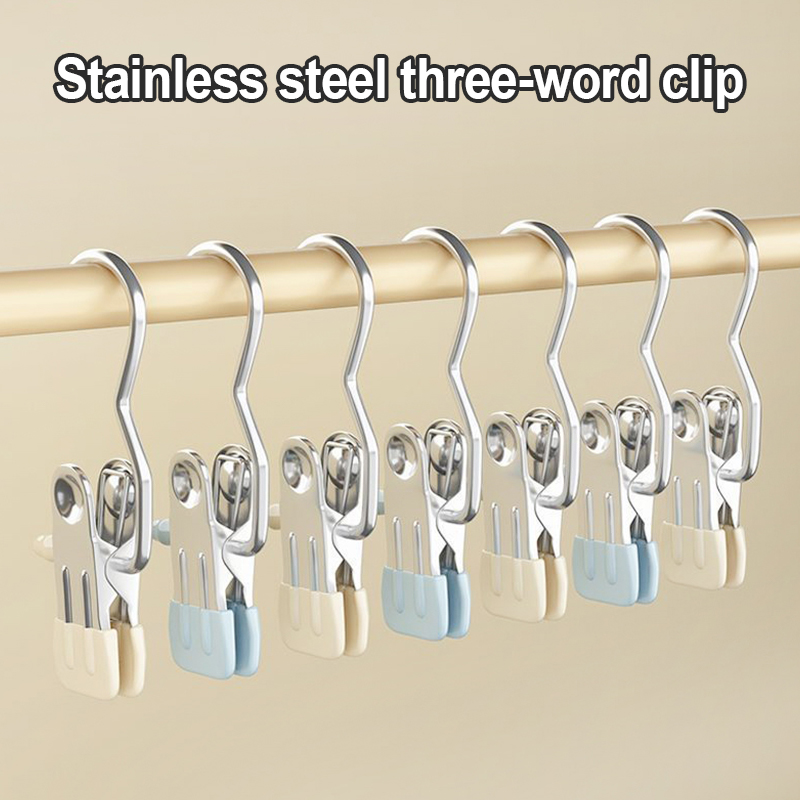 10Pcs Clip Hanger Anti-Rust Clip Space-Saving Hanger Clothespin Hat ...