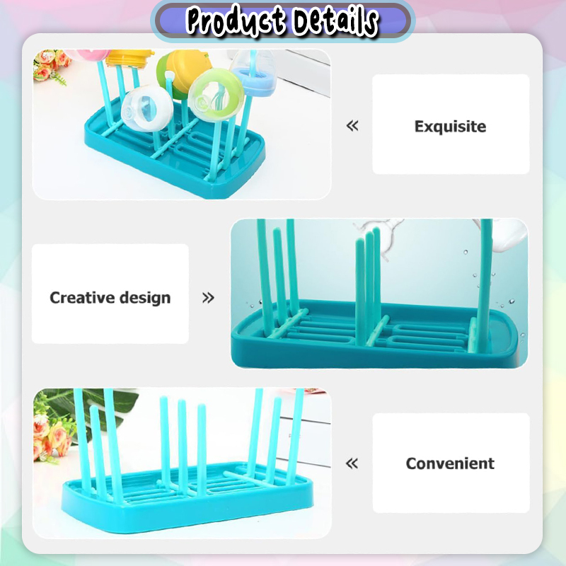 [Happy Kids] Foldable Milk Bottle Drying Rack Milk Bottle Drainer ...