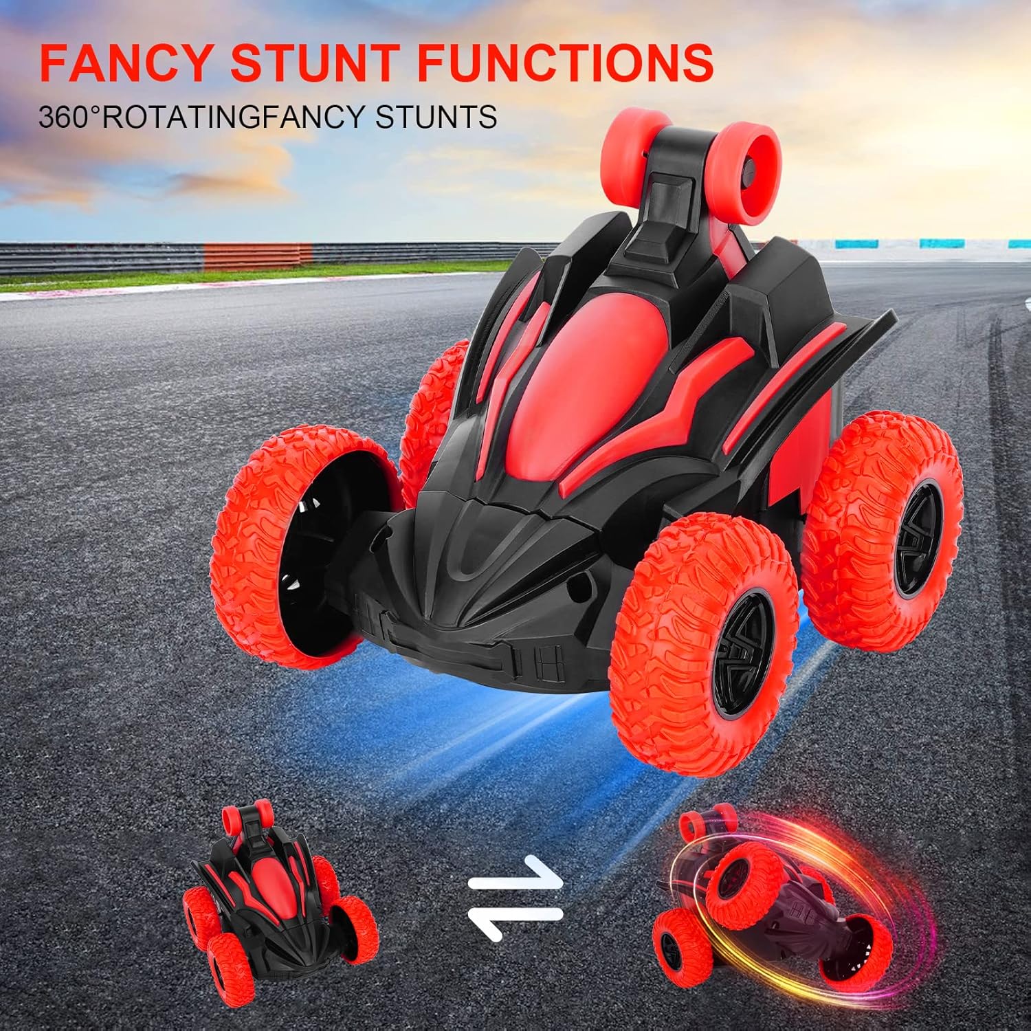 GOOGOO BIRD 360° Rotation Remote Control Drift Rolling Car Stunt Car ...