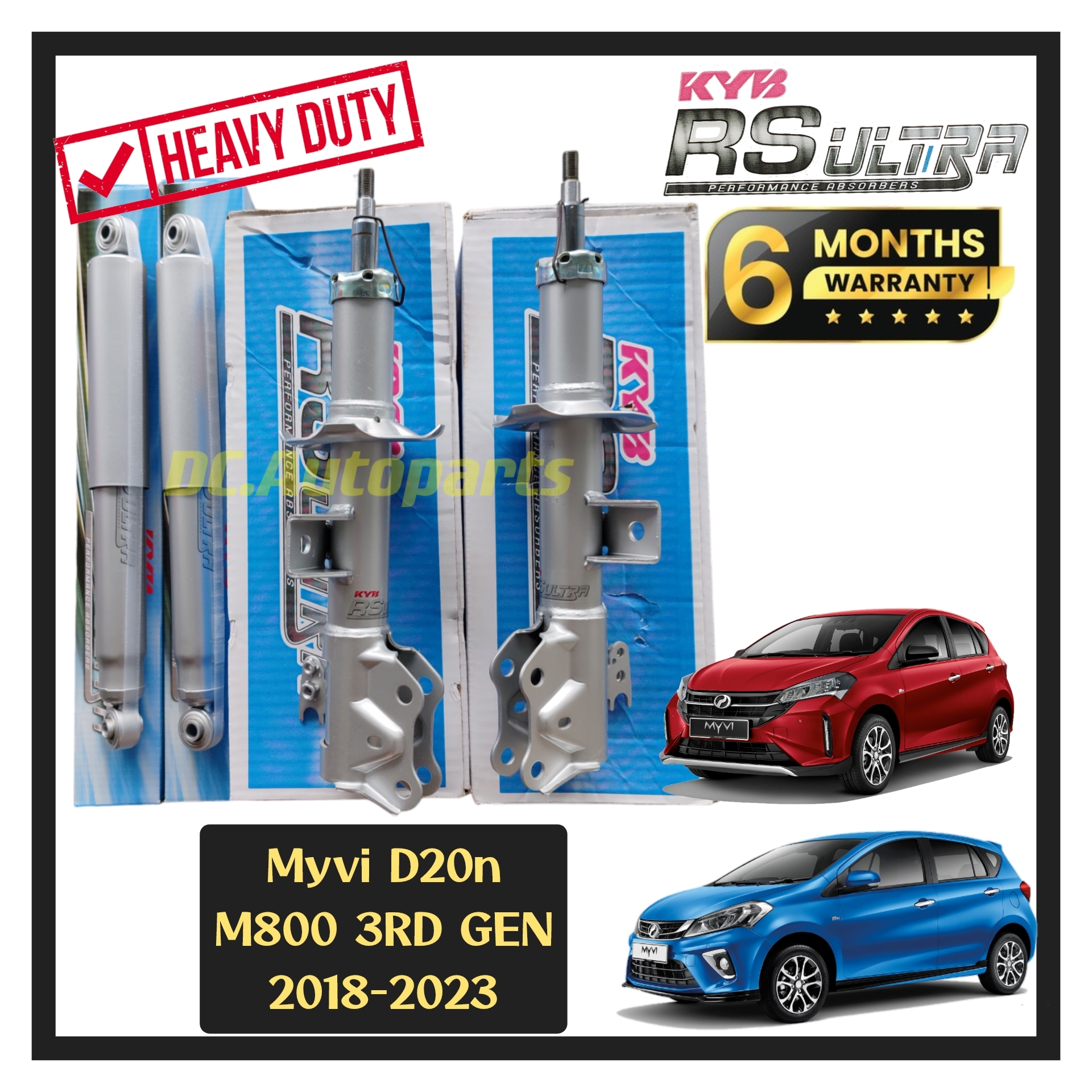 KYB RS ULTRA HEAVY DUTY ABSORBER PERODUA MYVI D20N M800 3RD GEN 2018-2023 FRONT OR REAR | Shopee ...