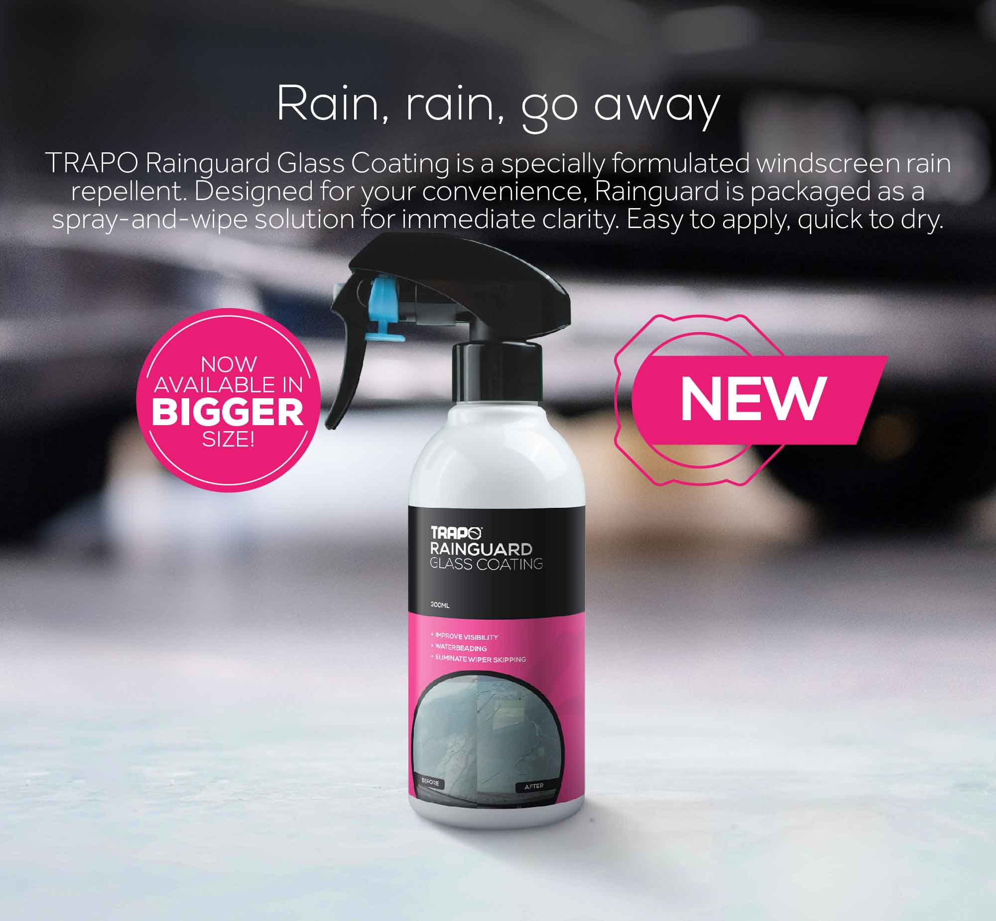 Trapo Rainguard Water Repellant (Car Rain Water Repellant / Windshield ...