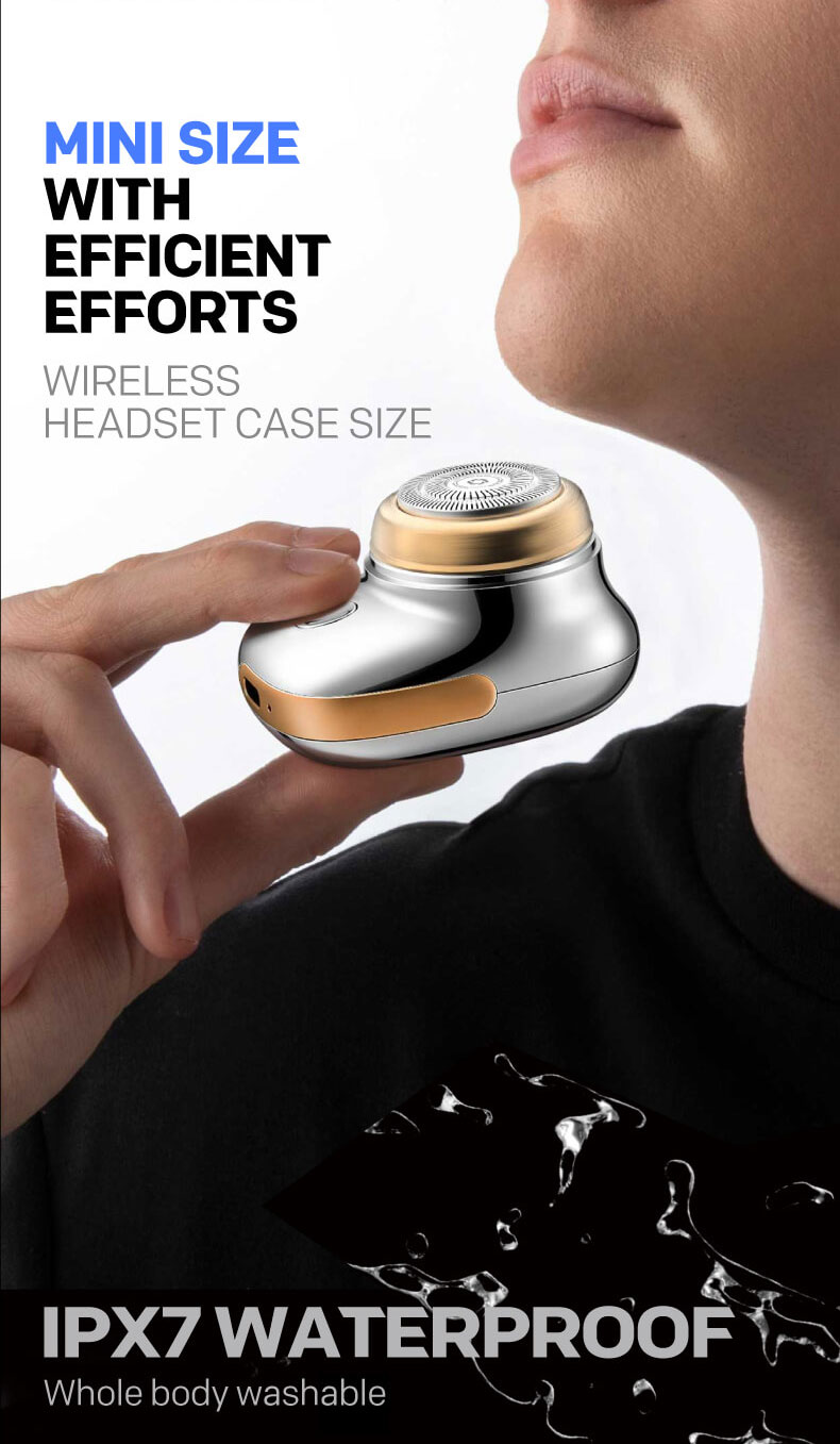 EROC Magic Stone Mini Shaver Portable Electric Shaver for Men IPX 7 ...