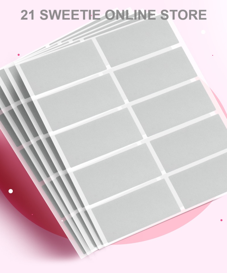 50PCS Scratch Silver Sticker Rectangle Adhesive Scratch off labels ...