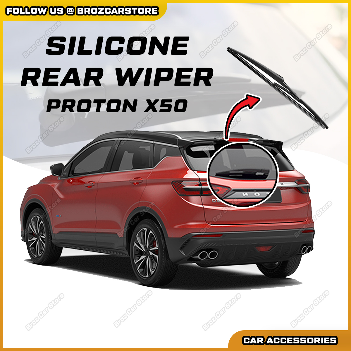 🌦️ PROTON X50 2020 - Present SILICONE Rear Window Wiper Blades | PROTON ...