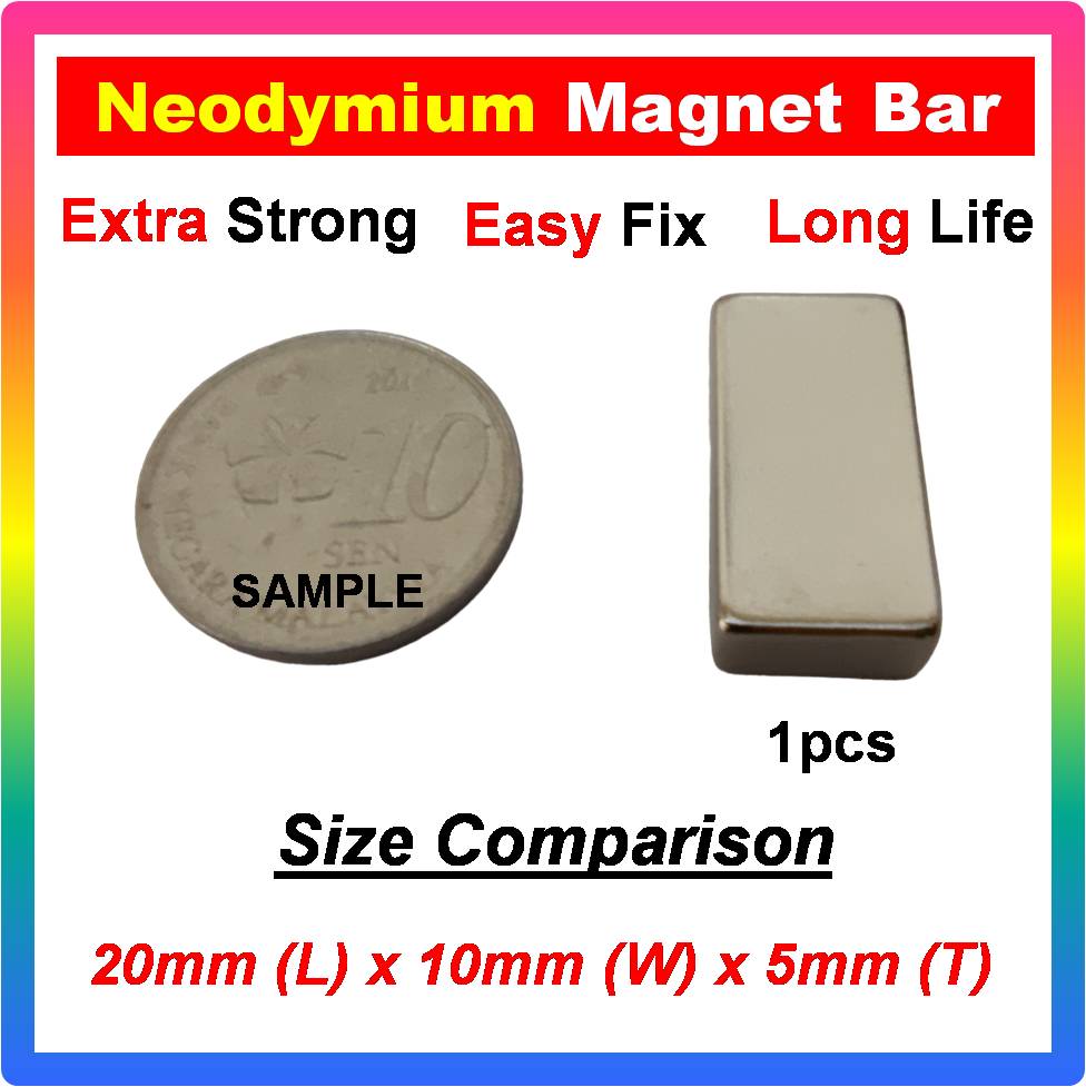 1pcs | Neodymium Magnet Bar | Strong Magnetic Block | Magnet Fridge ...
