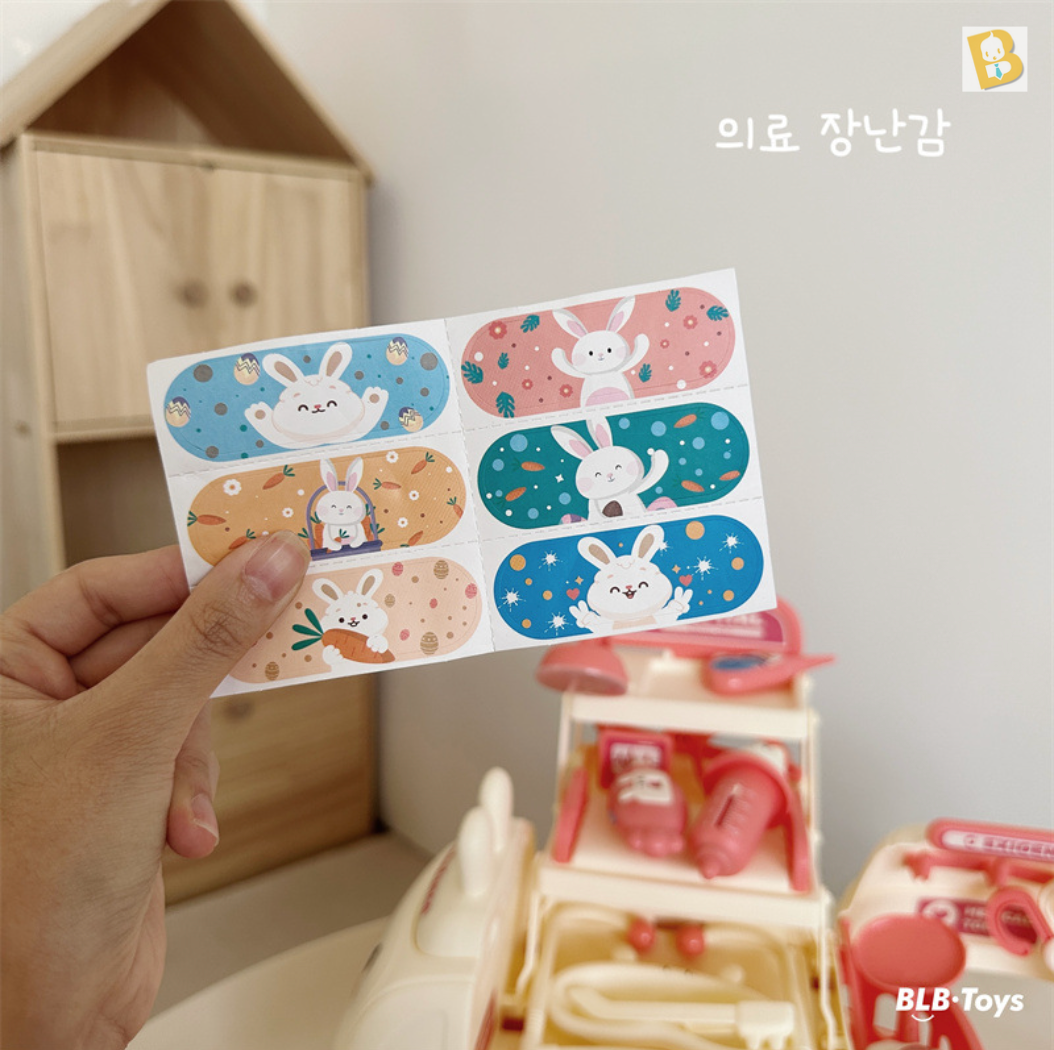 BabyBoss Cute Rabbit Ambulance Toy Doctor Kit Medical Play Set Ambulans ...