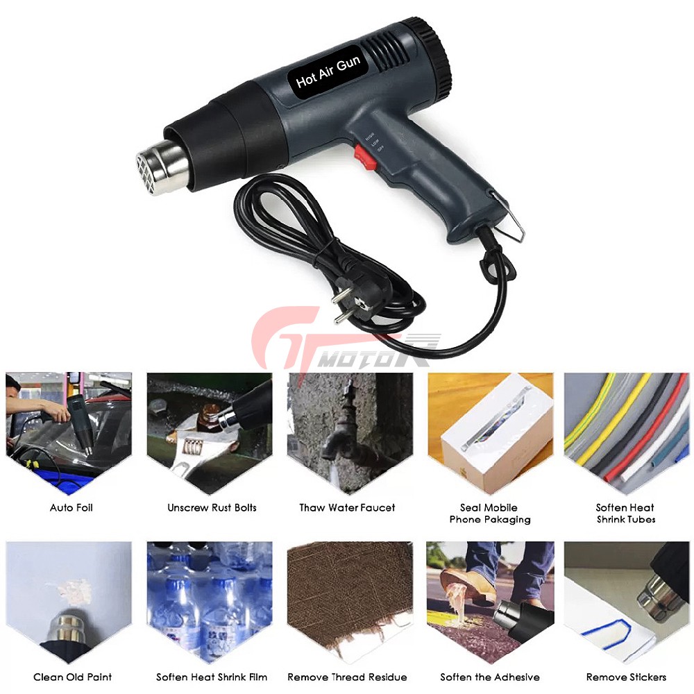 GTmotor Heavy Duty Heat Gun Digital Hot Air Gun Heat Gun Blower ...