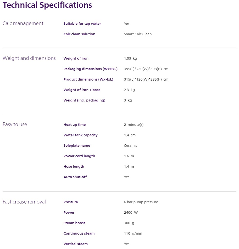 Philips PSG2000 2400W Series 2000 Steam Generator Iron | ESH | Shopee ...