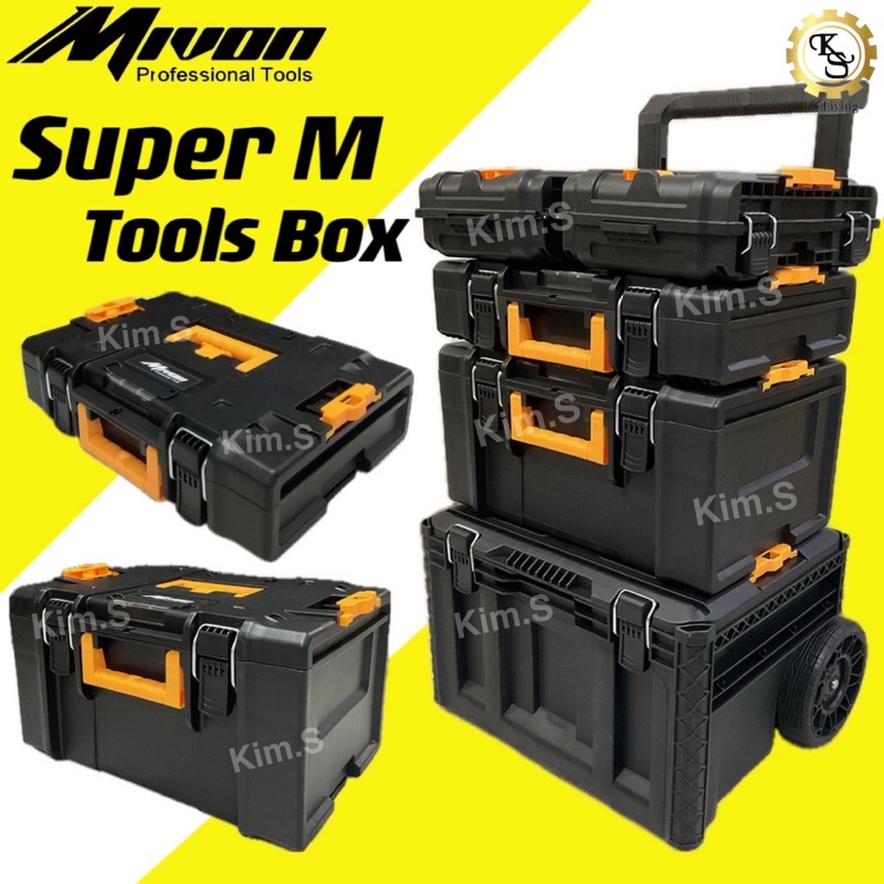 Kim.S Mivon Super M Tools Box Rolling Toolbox Multipurpose Case Drill ...