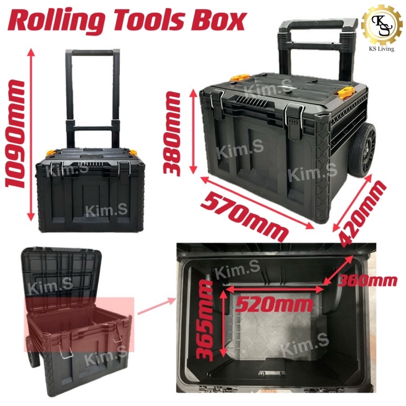 Kim.S Mivon Super M Tools Box Rolling Toolbox Multipurpose Case Drill ...