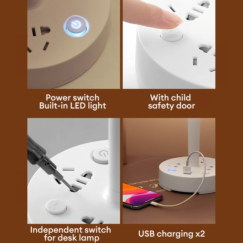 Adjustable Study Table Lamp USB Eye Protection Multifunctional Table ...