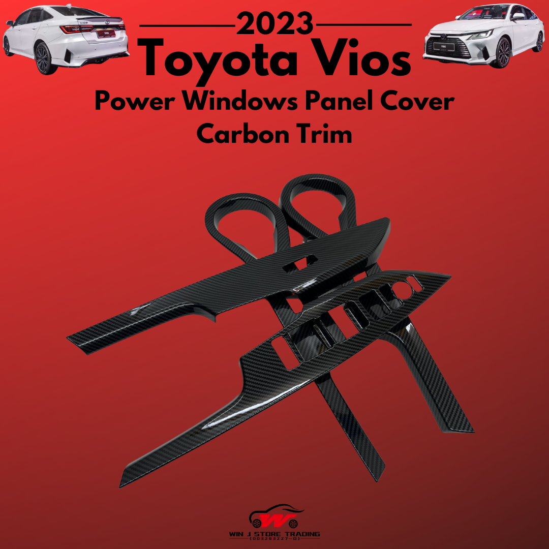 Toyota Vios Gen4 AC100 2023+ Carbon Trim/Glossy Black Power Windows ...