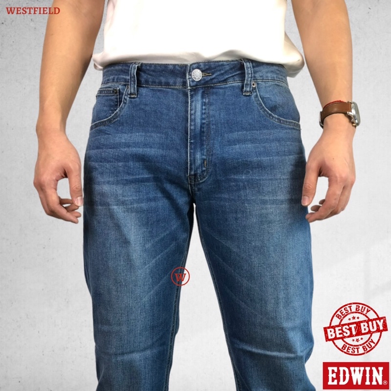 EDWIN 505 MEN'S STRETCHABLE STRAIGHT CUT JAPAN BLUE JEANS ( 7705 2782 ...